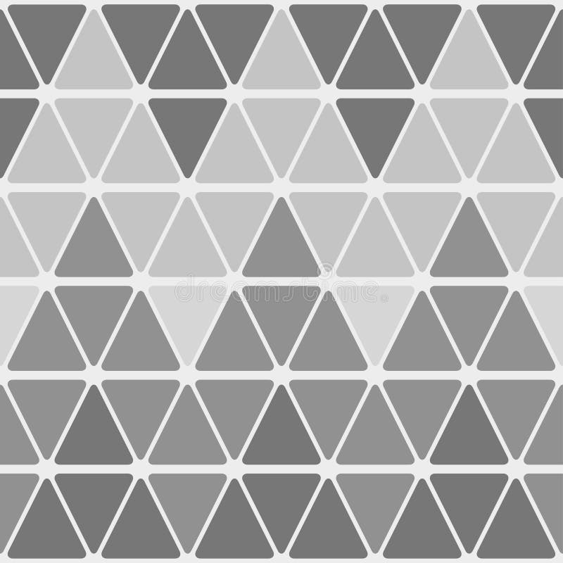 Seamless Geometric Pattern of Rounded Triangles. Shades of Gray Stock ...