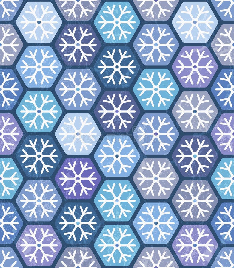 Seamless Geometric Pattern with Snowflakes. Stock Vector - Illustration ...
