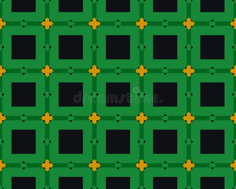 Seamless Geometric Pattern of Square Cells. Green. Raste.r Illustration ...