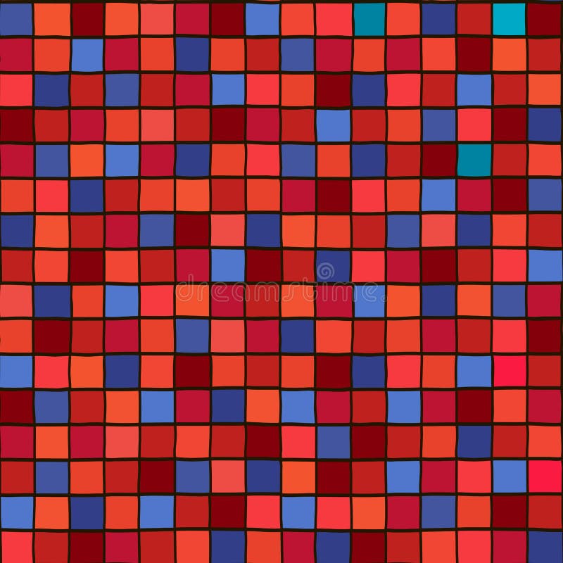 Seamless Geometric Pattern from Squares Painted by Hand 2 Stock Vector ...