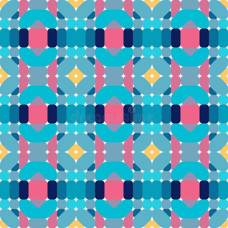 Seamless Geometric Pattern of Squares and Triangles Stock Vector ...