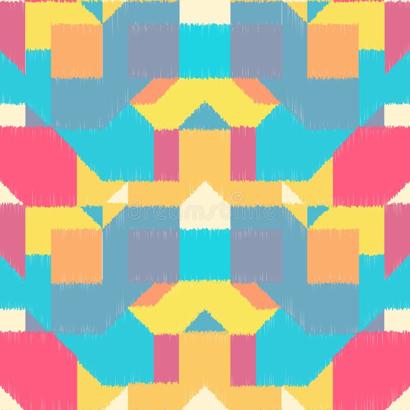 Seamless Geometric Pattern of Squares and Triangles Stock Vector ...