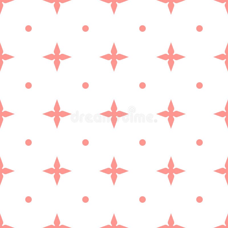 Seamless Geometric Pattern with Stars and Dots. Vector Illustration ...