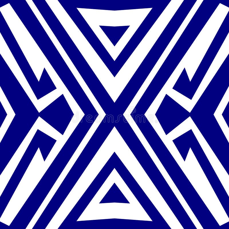 Modern Navy Blue Geometric Background. Seamless Monochromatic Pattern ...