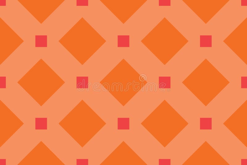 Seamless Geometric Pattern, Texture or Background Vector in Orange, Red ...