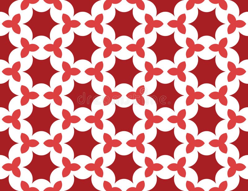 Seamless Geometric Pattern, Texture or Background Vector in Red, White ...
