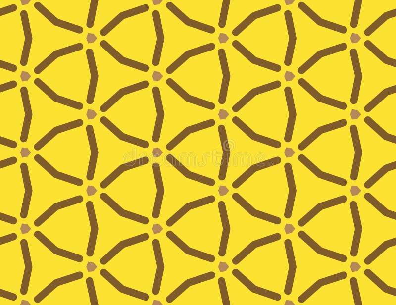 Seamless Geometric Pattern, Texture or Background Vector in Yellow ...