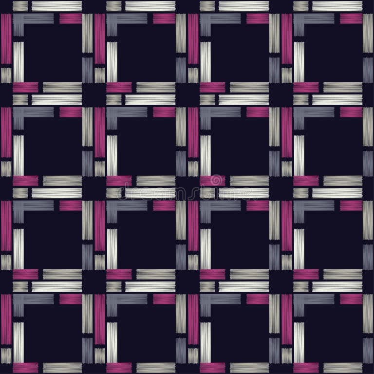 Seamless Geometric Pattern. Texture of Multi-colored Stripes. Scribble ...