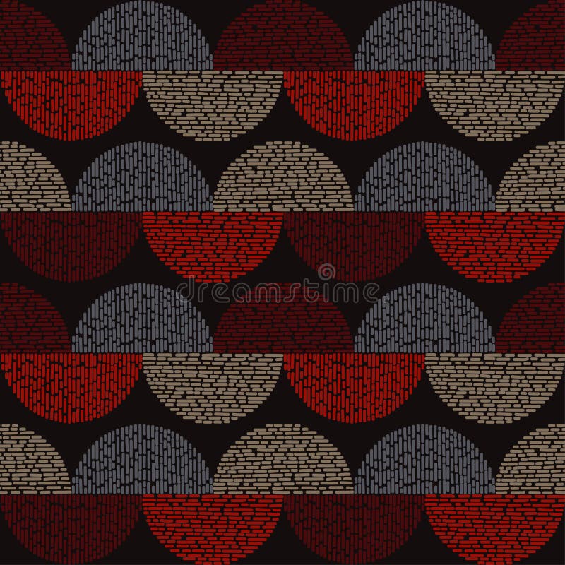 Seamless Geometric Pattern. the Texture of the Semicircle. Drops ...