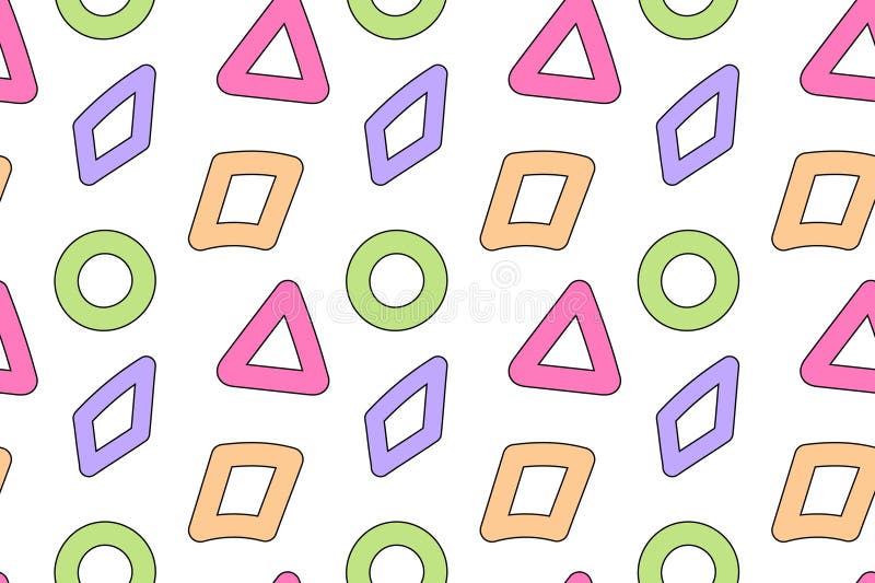 Triangles and Circles Seamless Pattern Stock Illustration ...