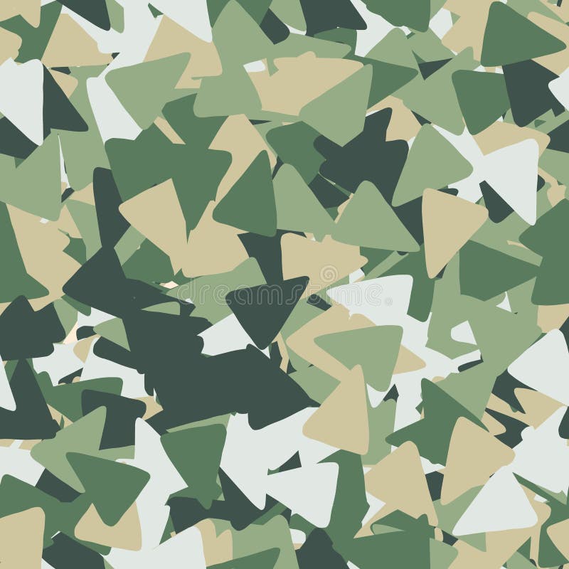 Seamless Geometric Pattern with Triangles Shapes in Camouflage Style ...