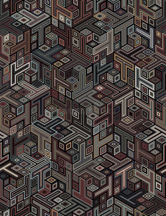 Seamless Geometric Pattern. Tribal Ethnic Modern Style. Multicolored ...