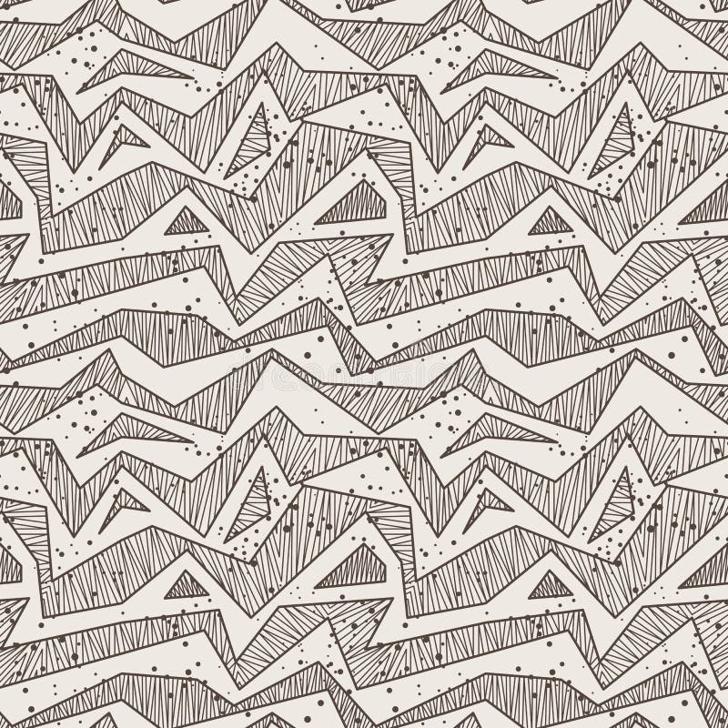 Seamless Geometric Pattern in Two Colors Stock Vector - Illustration of ...