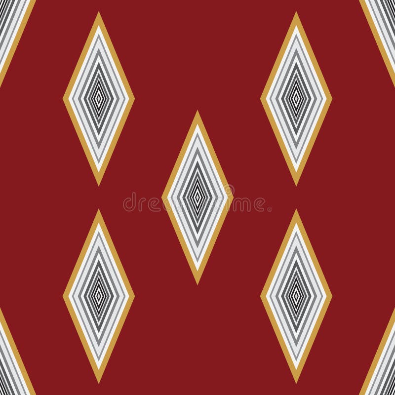 Seamless Geometric Pattern Vertical Lozenges Stock Illustrations – 23 ...