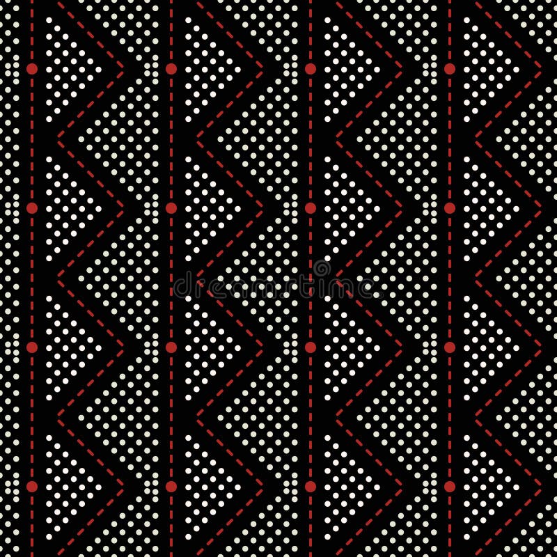 Seamless Pattern of Vertical Straight and Zigzag Dashed Lines Stock ...
