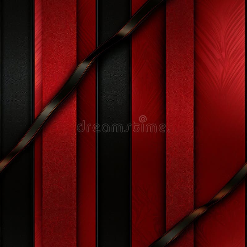 Seamless Geometric Pattern with Vibrant Red and Bold Black Stripes for ...