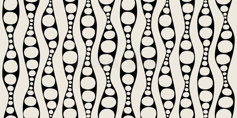 Seamless Geometric Pattern with Waves and Bubbles Stock Vector ...