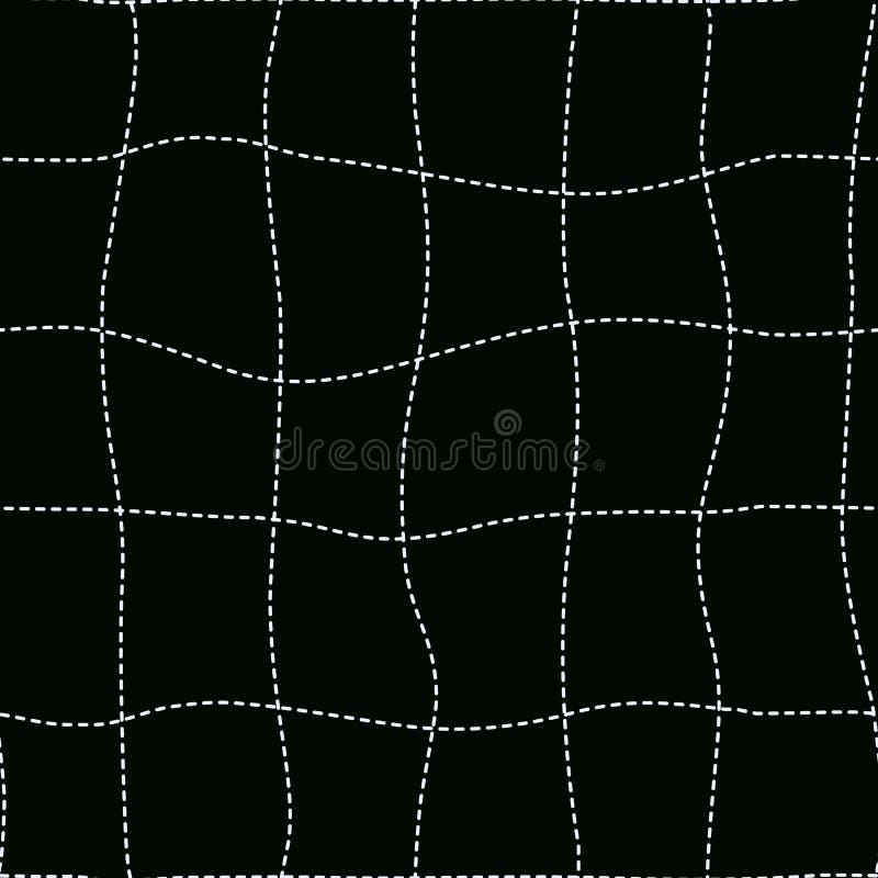 Seamless Geometric Pattern. Wavy Hand Dotted Lines of Net. Vector ...