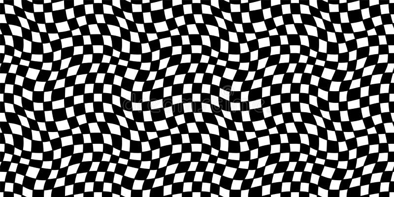 Seamless Geometric Pattern with Woven and Distorted Checkers Stock ...