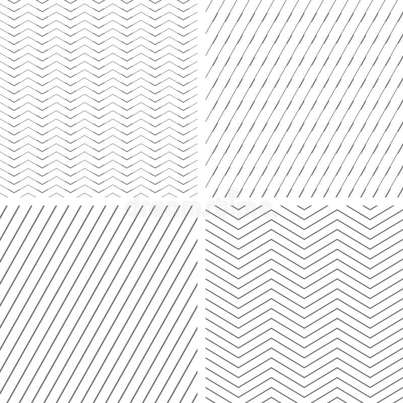 Seamless Geometric Patterns Set. Lines Texture Stock Vector ...