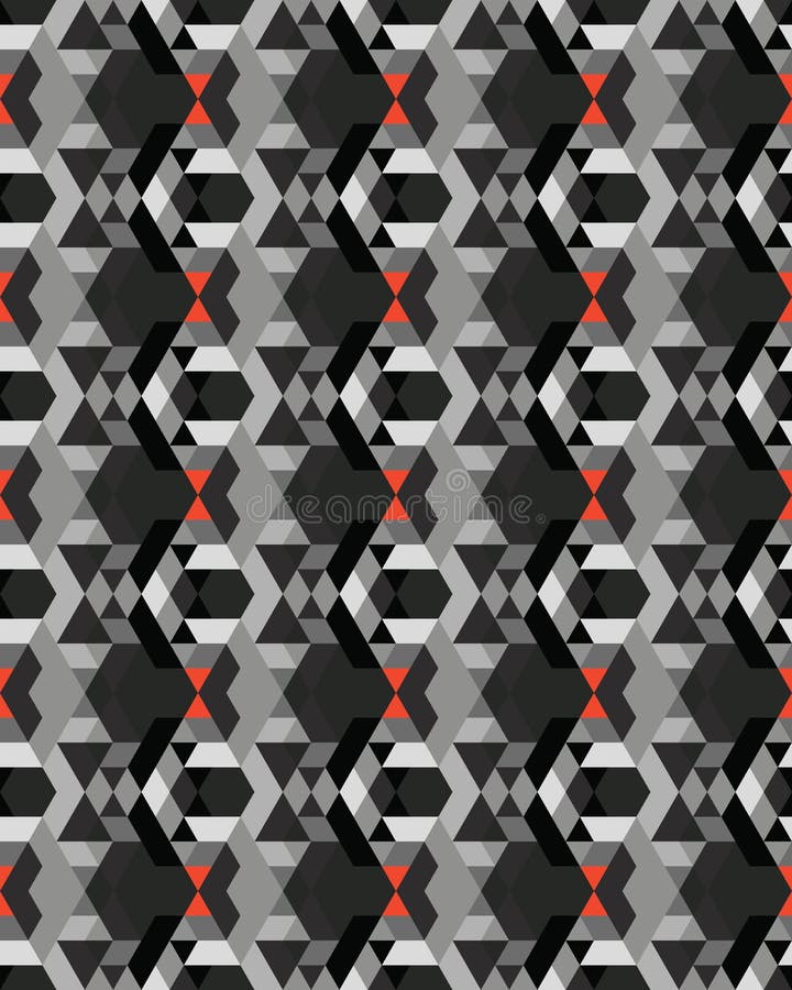 Seamless Geometric Patterns Stock Illustration - Illustration of ...