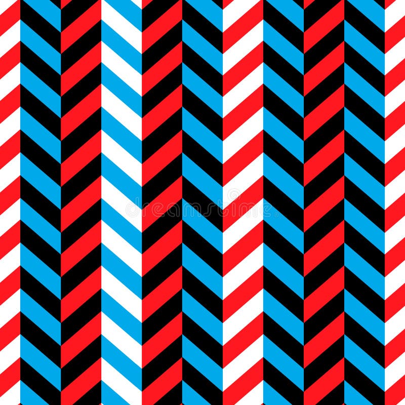 Seamless Geometric Red and Blue Pattern Stock Vector - Illustration of ...