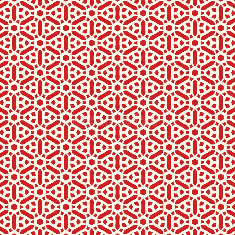 Seamless Geometric Red Pattern in Ornament Style. Repeating Linear ...