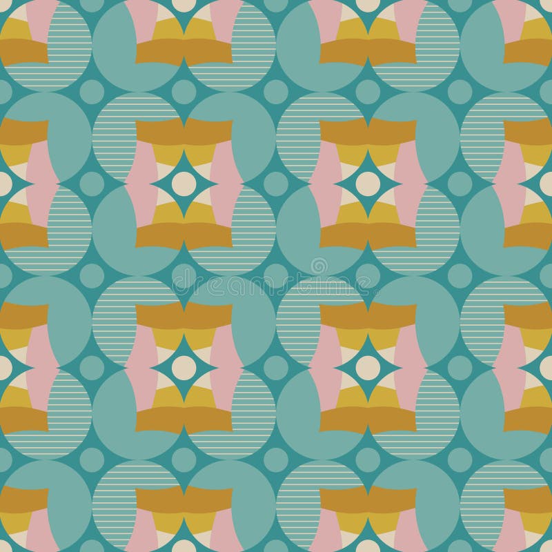Seamless Geometric Retro Pattern Stock Vector - Illustration of gift ...
