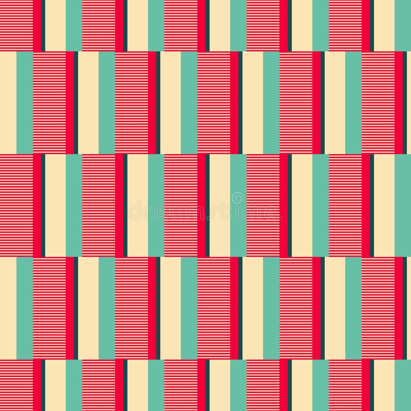 Seamless Geometric Retro Pattern Stock Vector - Illustration of sixties ...