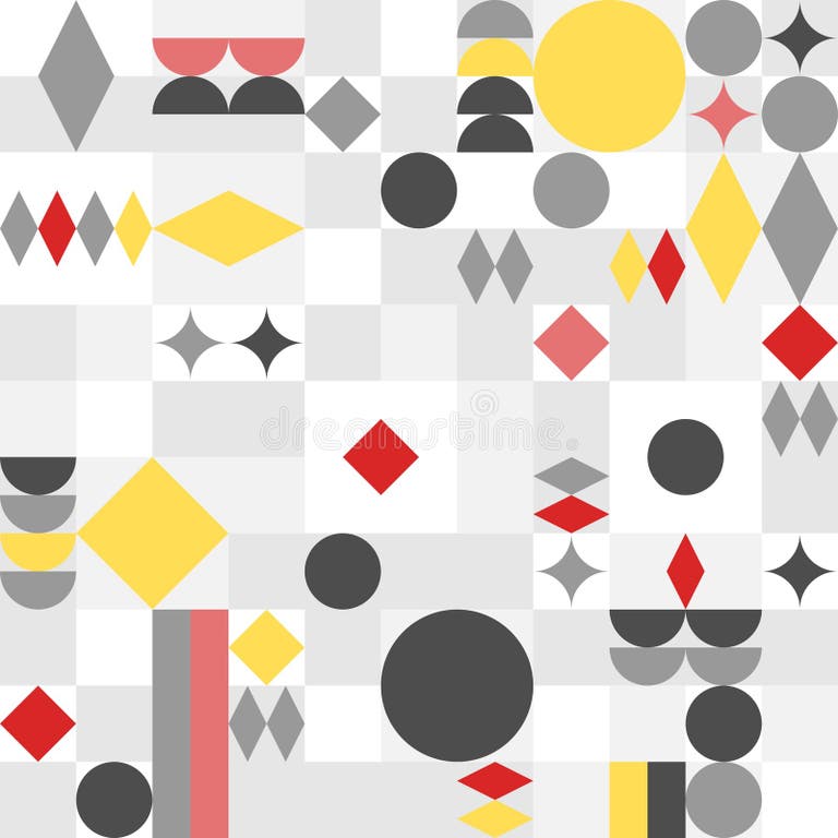 Seamless Geometric Shapes Print Texture Stock Vector - Illustration of ...