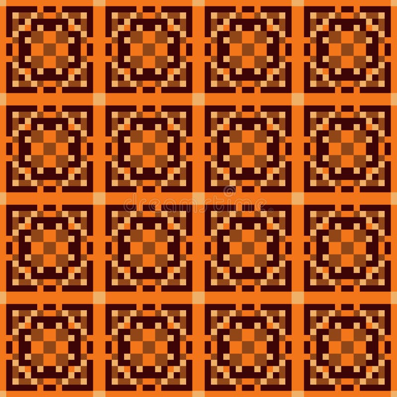 Pixel Art Seamless Background Desert Landscape Stock Vector ...