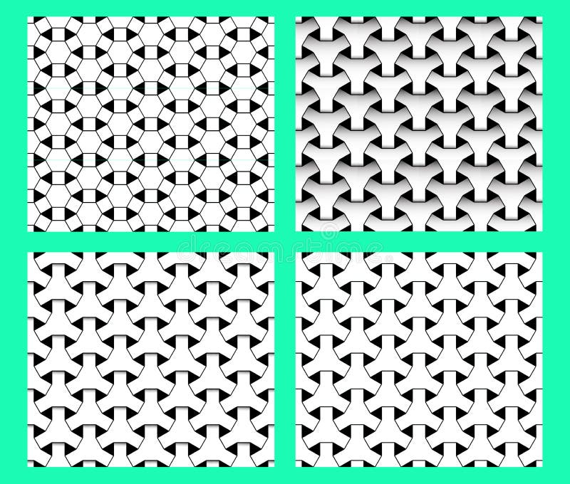 Mesh Geometric Seamless Pattern in Modern Korean Style Stock Vector ...