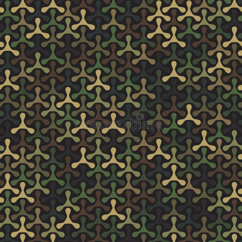 Seamless Geometric Swamp Camo Triplex Shapes on Background Vector ...