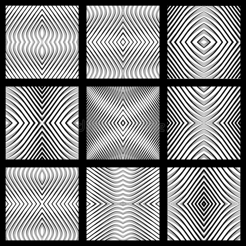 Seamless Geometric Symmetric Designs Set. Stock Vector - Illustration ... Seamless Geometric Symmetric Designs Set. Stock Vector - Illustration ...