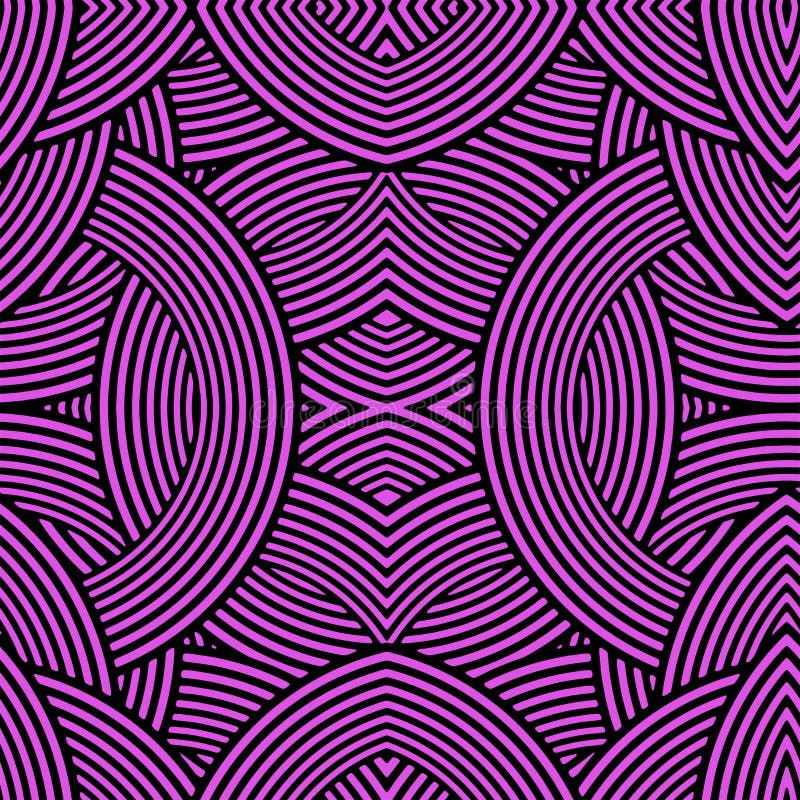 Seamless Geometric Texture Pattern Vector for Decoration. Monochrome ...