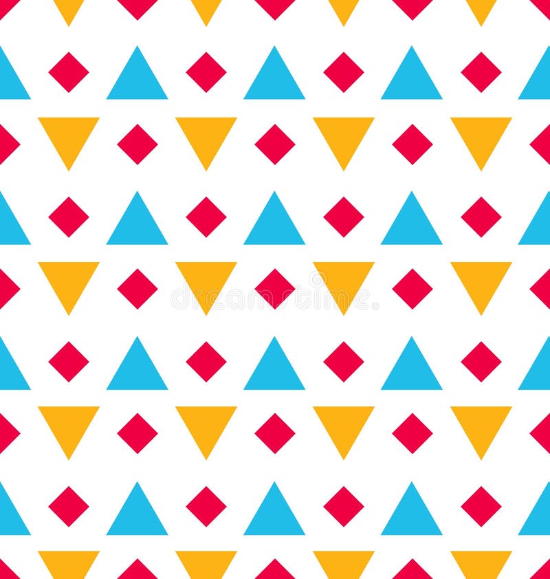 Seamless Geometric Texture with Rhombus and Triangles Stock Vector ...