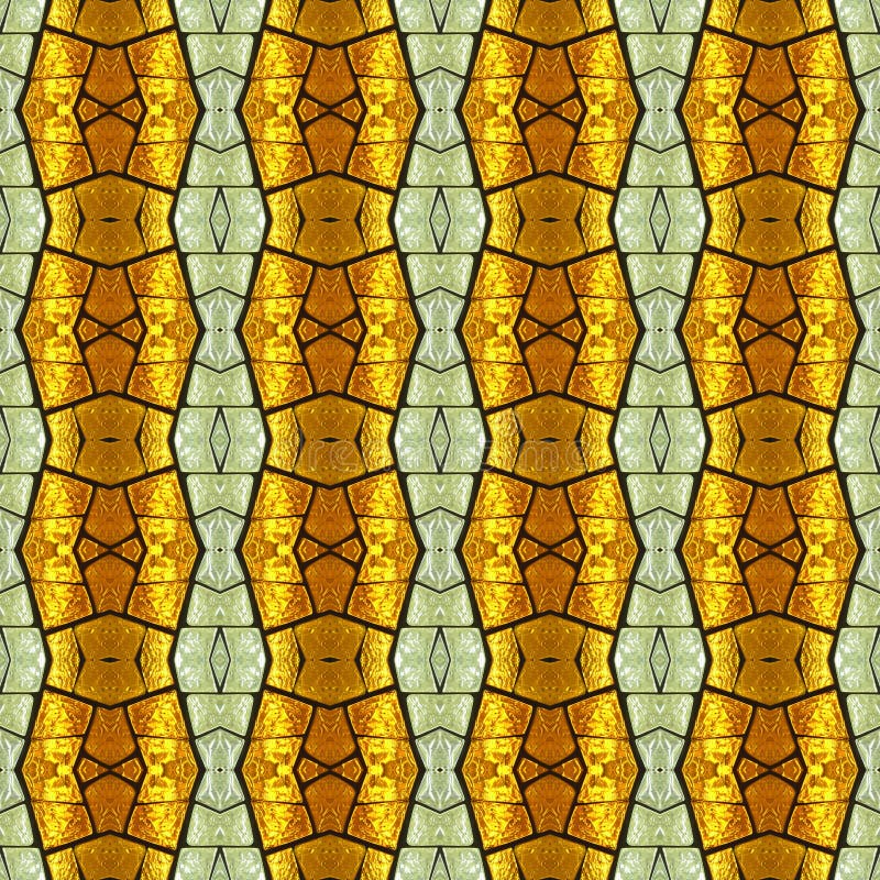 Seamless Geometric Textures of Stained Colored Glass Stock Illustration ...