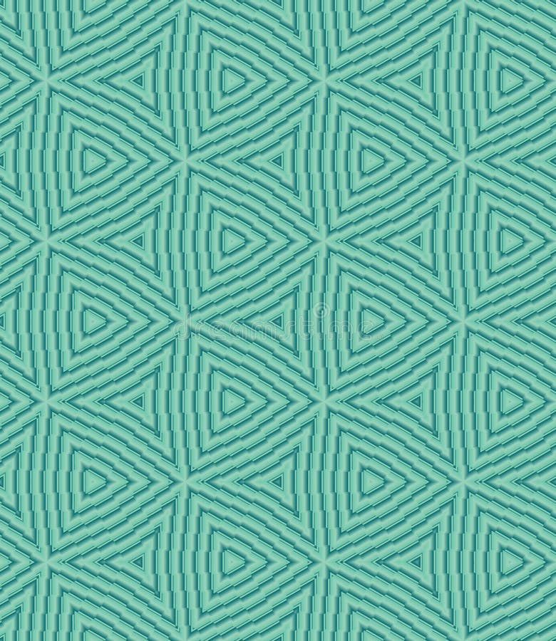 Seamless Geometric Triangle Pattern of Caribbean Green Color Stock ...