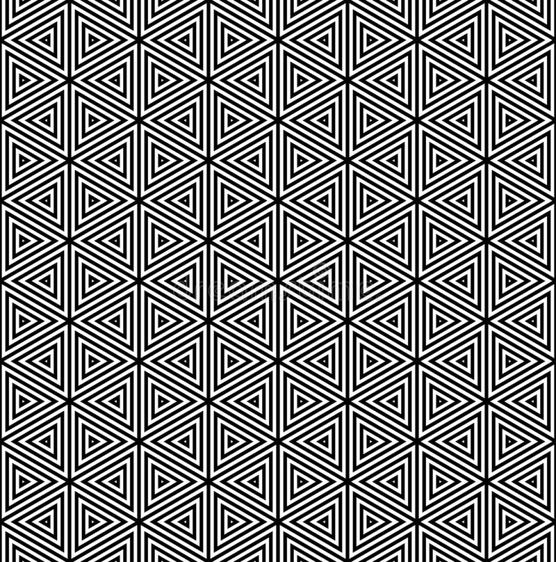 Seamless Geometric Triangles and Hexagons Pattern Stock Vector ...