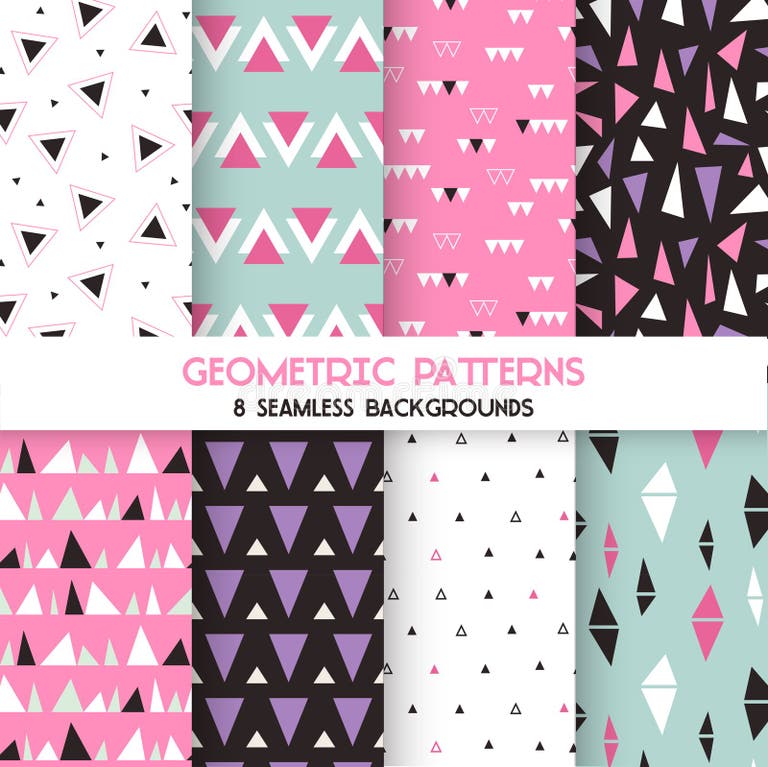 Textile Seamless Triangle Patterns Stock Illustrations – 15,099 Textile ...
