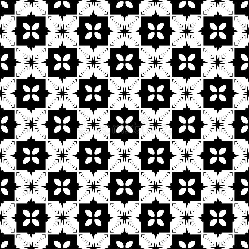 Seamless Geometric Vector Background, Simple Black and White Str Stock ...
