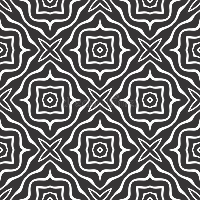 Seamless Geometric Vector Background, Simple Black and White Stripes ...