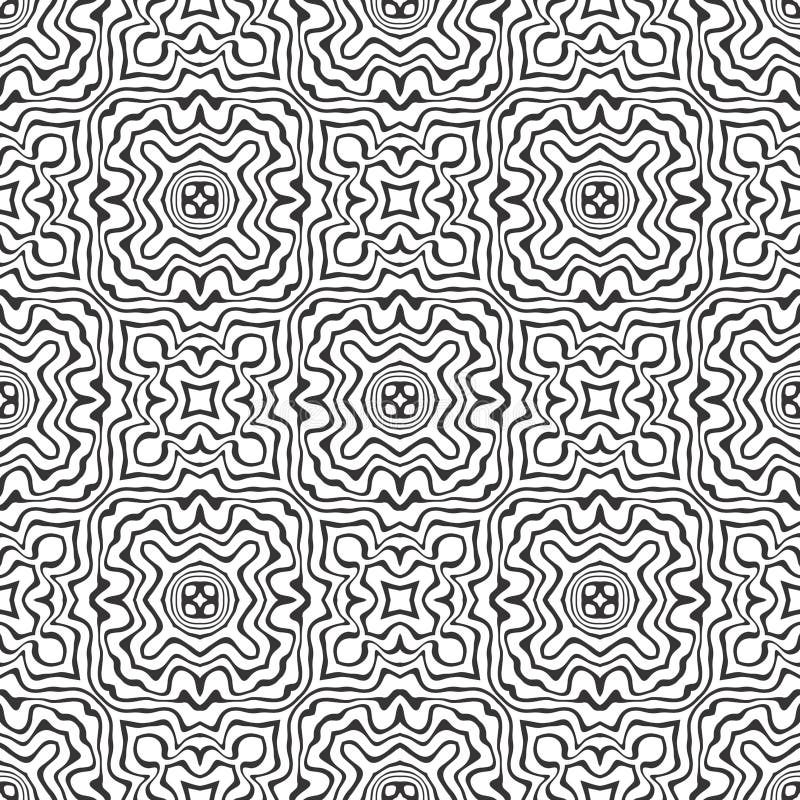 Seamless Geometric Vector Background, Simple Black and White Stripes ...