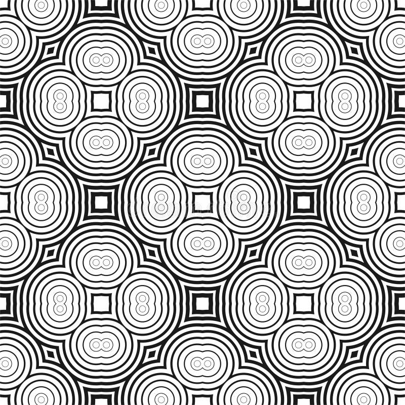 Seamless Geometric Vector Background, Simple Black and White Vector ...