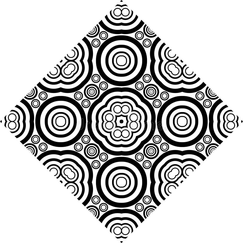 Seamless Geometric Vector Black and White Pattern Stock Illustration ...