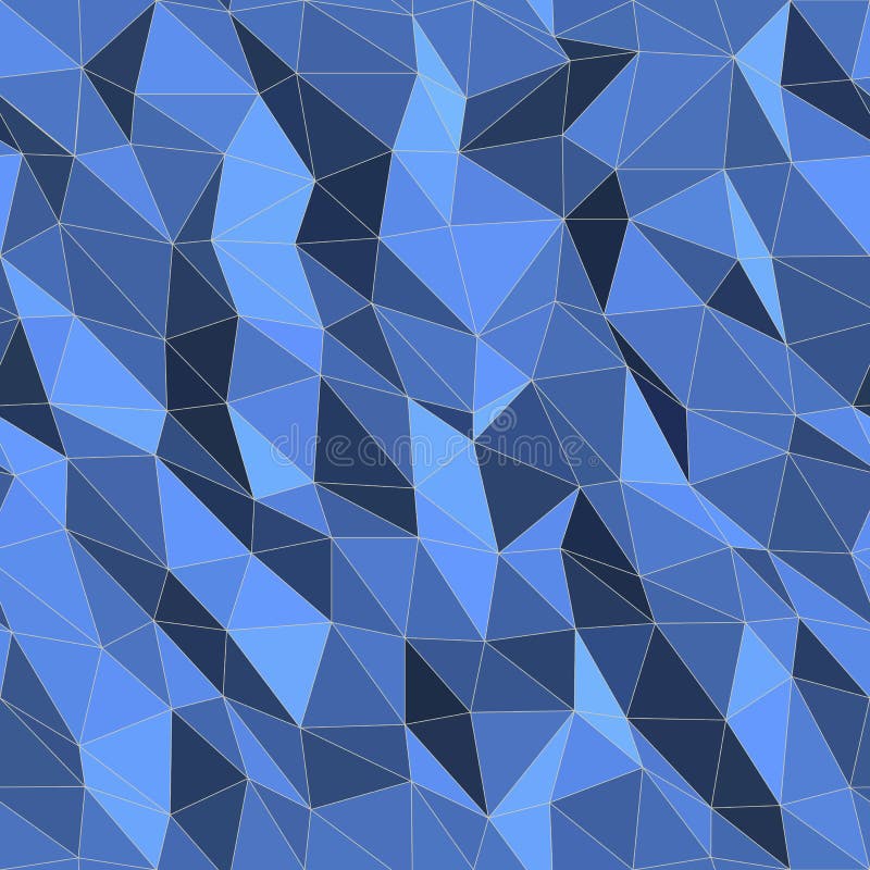 Seamless Background - Blue Triangles Stock Vector - Illustration of ...