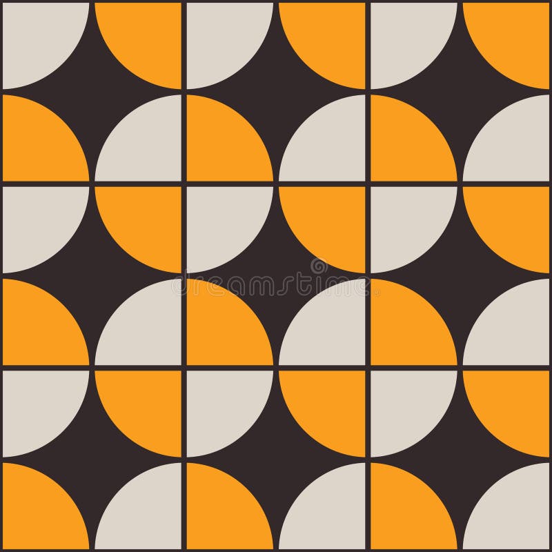 Seamless Geometric Vector Pattern. Abstract Background with Circles ...