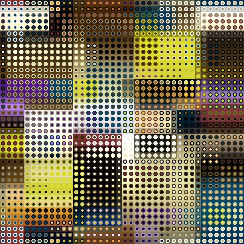 Seamless Geometric Vector Pattern. Dots Overlay Style. Abstract ...