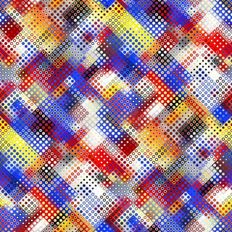 Seamless Geometric Vector Pattern. Dots Overlay Style. Abstract ...