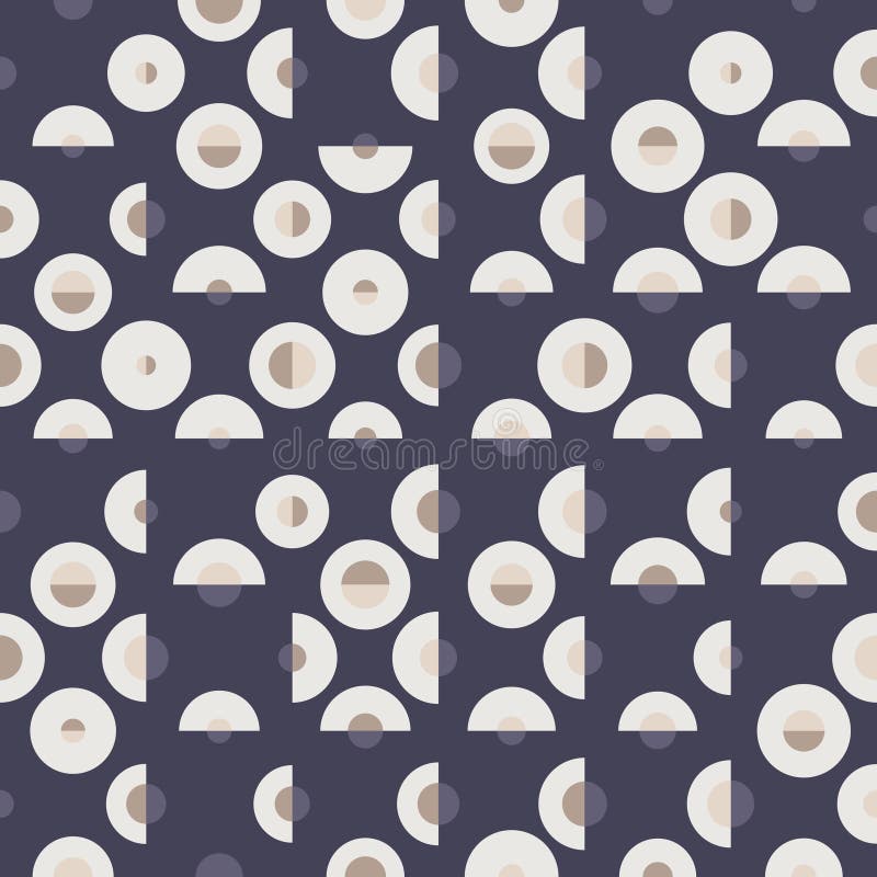 Seamless Geometric Vector Pattern with Layered Circles and Semicircles ...